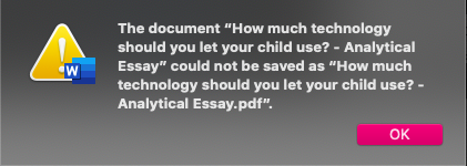 Word won't let me save as PDF | Microsoft Community Hub